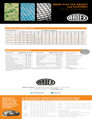 Fillable Online Colour Chart and Application Guide - ARDEX... Fax Email ...