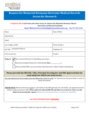 Fillable Online Credentialing Request for Application - Memorial ...