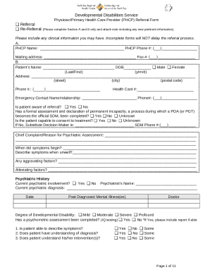 Physician/Primary Health Care Provider (PHCP) Referral Doc Template ...