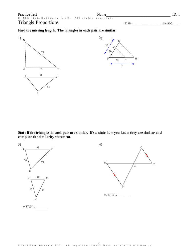 Fillable Online Infinite Geometry - Triangle Proportions Fax Email ...