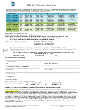 Fillable Online Red Cross Swim Programs Are Transitioning to Swim for ...