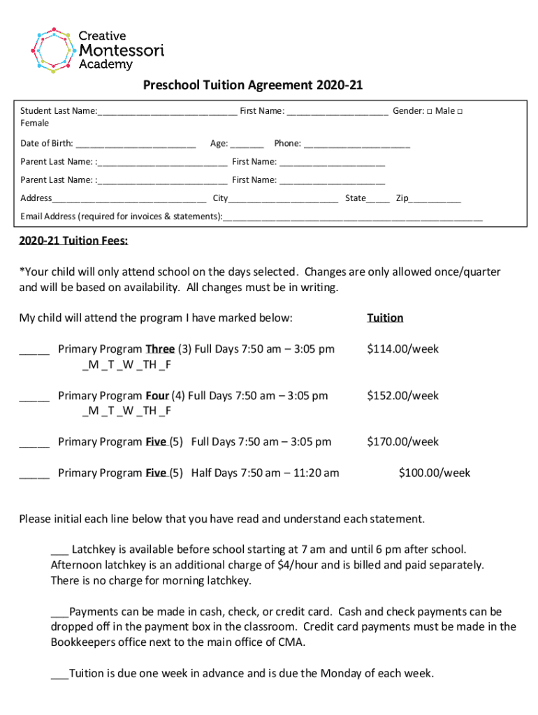Fillable Online JK SK - Trafalgar Ridge Montessori School Oakville Fax ...