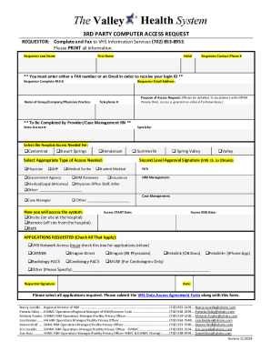 Fillable Online 3RD PARTY COMPUTER ACCESS REQUEST Fax Email Print - pdfFiller