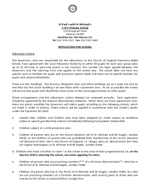 Fillable Online St Paul's with St Michael's CofE Primary School Fax ...