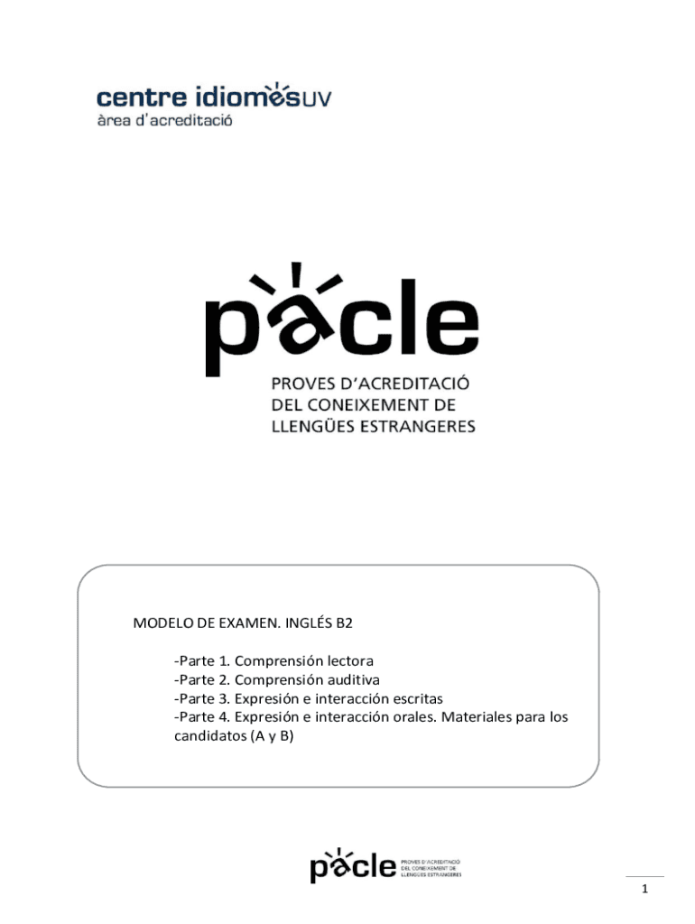 Fillable Online B1 Business Preliminary - Formato de Examen Fax Email ...