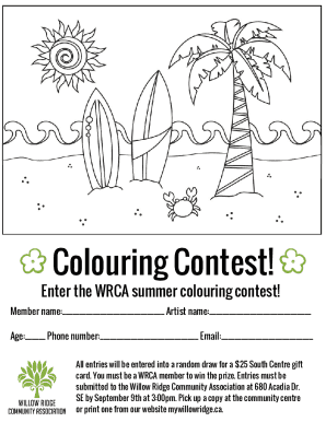 Fillable Online Guelph Summer Colouring Contest - The Community Company ...