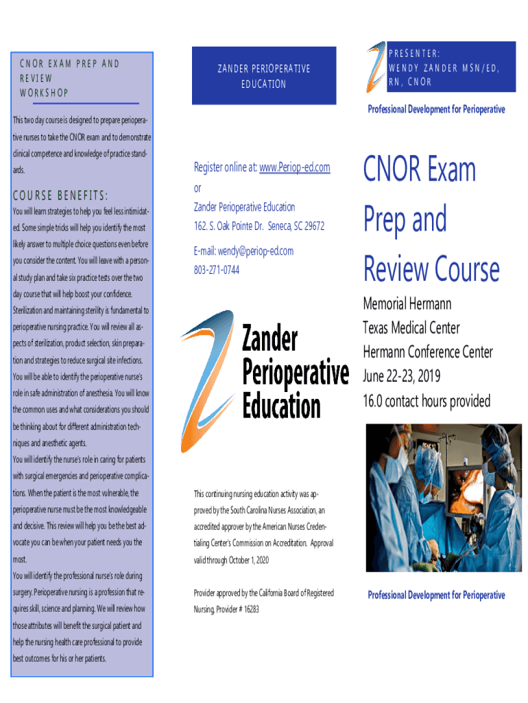 Fillable Online CNOR Exam Prep and Review Course - Amazon S3 Fax Email ...