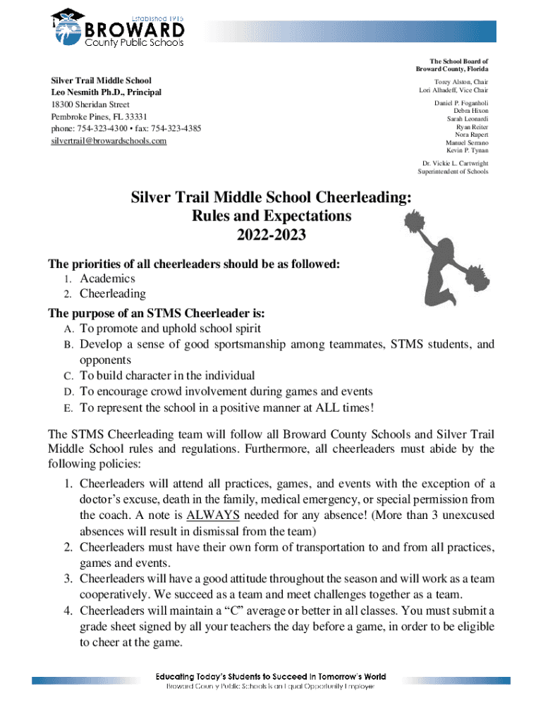 Fillable Online Silver Trail Middle - Broward County Public Schools Fax ...