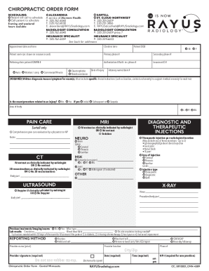 Fillable Online CHIROPRACTIC ORDER FORM Fax Email Print - pdfFiller