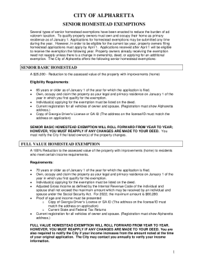 Fillable Online Deadline To File For Homestead Property Tax Exemption ...