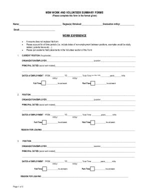 Fillable Online How To Write a Social Worker CV (Template and Example) Fax Email Print - pdfFiller