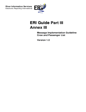Fillable Online ERI Guide ERI Guide Part III Annex III - cesni/ris Fax ...