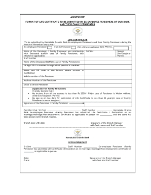Fillable Online SUB: Submission of Life Certificate, Certificate of Non ...