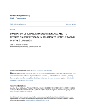 Fillable Online EVALUATION OF A HANDS-ON COOKING CLASS AND ITS ... Fax ...