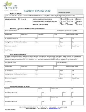 Fillable Online ACCOUNT AUTHORIZATION CARD Fax Email Print - pdfFiller