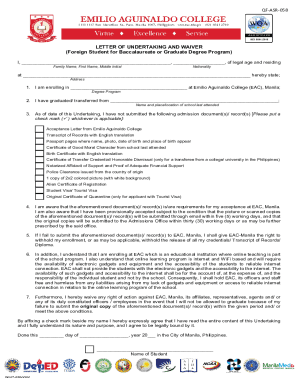 Fillable Online eac edu Procedure to Request a Waiver for English ...