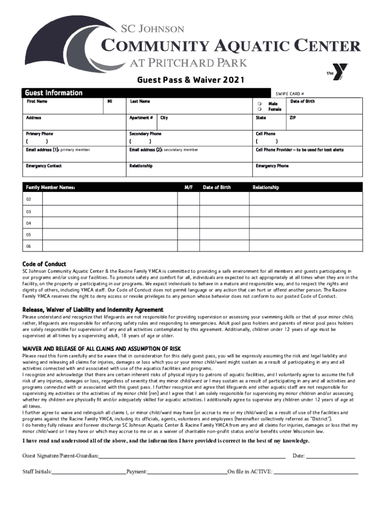 Fillable Online Guest Passes - Recreational Sports - The Ohio State ...