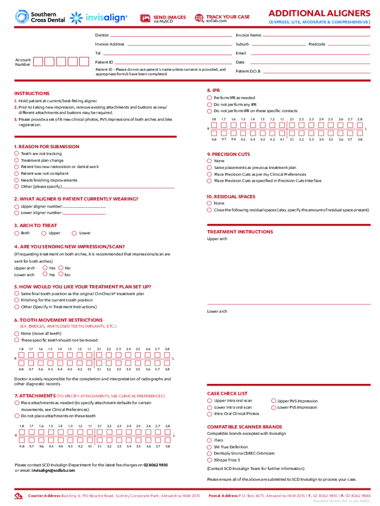 Fillable Online Southern Cross Dental: Australia's leading full-service ...