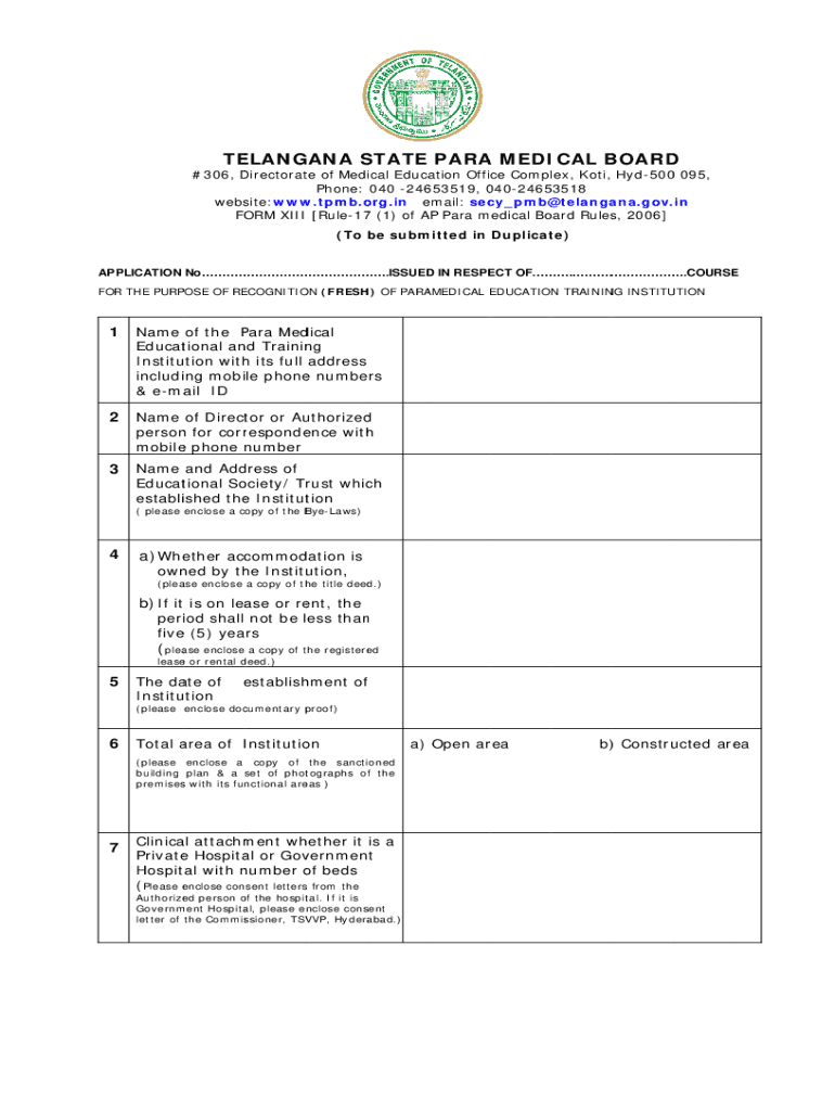 Fillable Online Application Form for Recognition FRESH of PMI TSPMB Fax ...