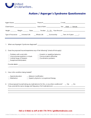 Fillable Online Autism Quiz: Do I Have Autism?Psych Central Fax Email ...