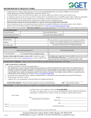Fillable Online REIMBURSEMENT REQUEST FORM Fax Email Print - pdfFiller