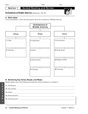 Fillable Online Chapter 14 Section 1 Guided Reading Review What Are ...