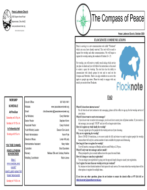 Fillable Online The Compass of Peace - Peace Lutheran Church Fax Email Print - pdfFiller