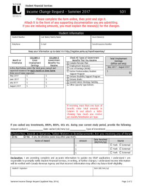 Fillable Online Income Change Request Form Fax Email Print - pdfFiller