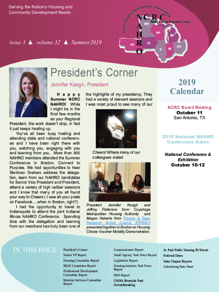 Fillable Online President's Corner - North Central Regional Council of ...