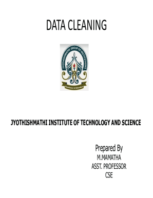 Fillable Online jits ac Data Preprocessing in Data Mining -A Hands On Guide Fax Email Print ...