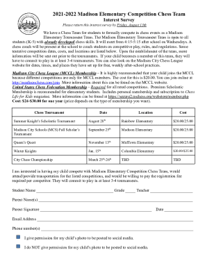Fillable Online Chess Team Interest Letter.docx Fax Email Print - pdfFiller