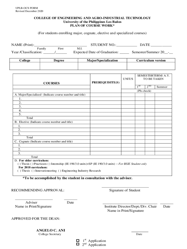 Fillable Online LIST: Best Courses at University of the Philippines-Los Banos Fax Email Print ...