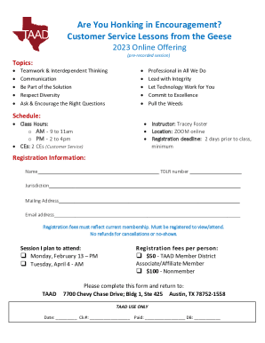 Fillable Online Are You Honking in Encouragement? Customer Service ...