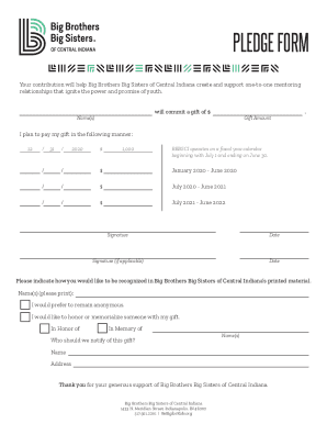 Fillable Online General Pledge Form Fax Email Print - pdfFiller