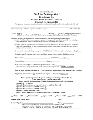 Fillable Online Dear Community Sponsor, As you start to look forward to ...