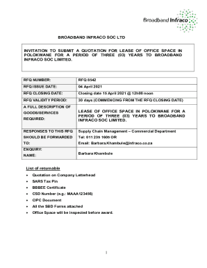 Fillable Online infraco co LEASE OF OFFICE SPACE IN POLOKWANE Fax Email ...