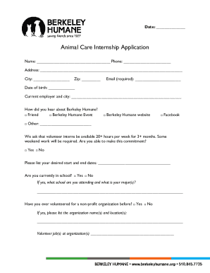 Fillable Online Animal Care/Training Internship Application - Dolphins ...