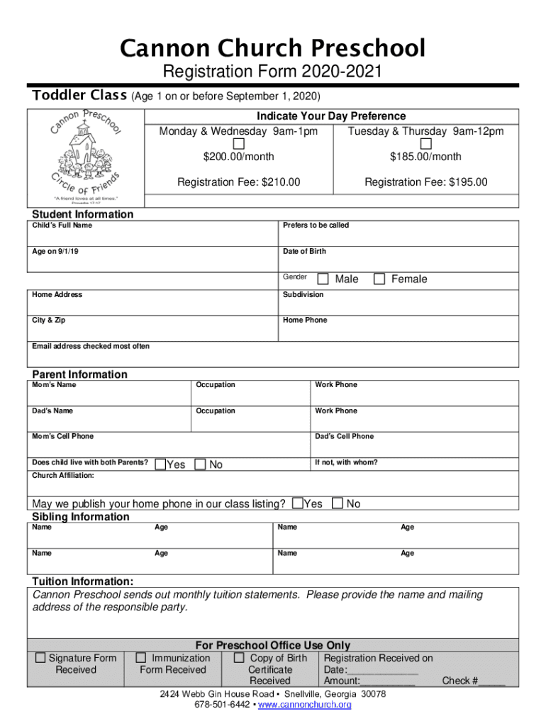 Fillable Online PARENT HANDBOOK - Solon - Play and Prep Preschool Fax ...