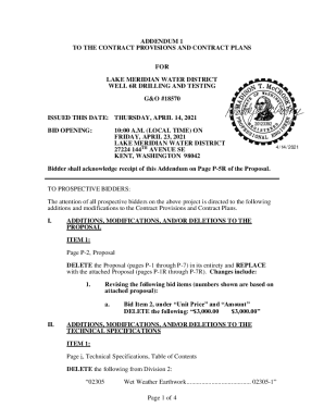 Fillable Online This set of contract plans and provisions ... - Whitman ...