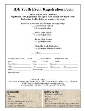 Fillable Online Youth Application Form - Our New Tomorrow Fax Email ...