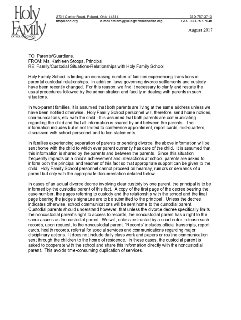 Fillable Online Holy Family School : Faculty and Staff - Poland Fax Email Print - pdfFiller