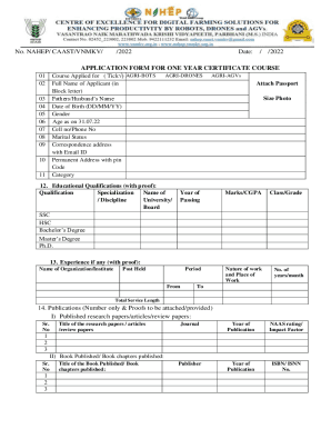 Fillable Online 2022 APPLICATION FORM FOR ONE YEAR CERTIFICATE ... Fax ...
