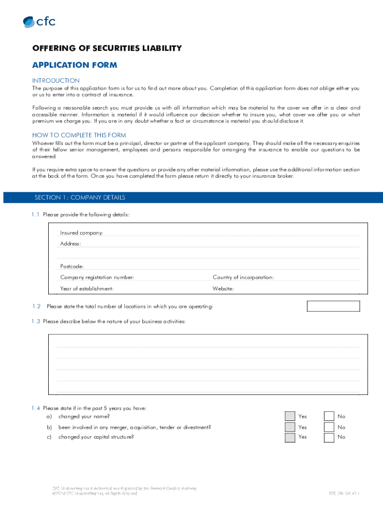 Fillable Online Chubb Broadform Liability Insurance Policy Schedule and ...