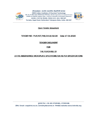Fillable Online Open Tender document Open Tender document ... - CSIR ...