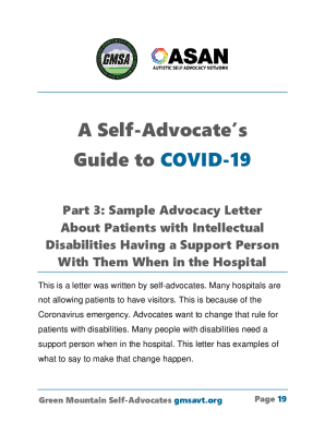 Fillable Online Sample Advocacy Letter About Patients with Intellectual ...