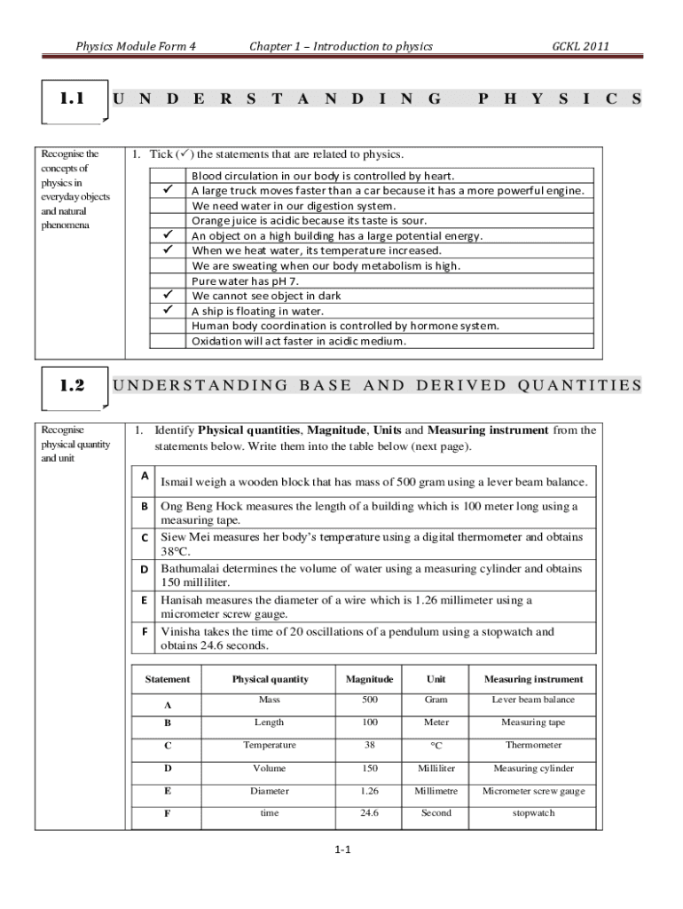 Fillable Online Physics in Everyday Life: Examples for the Classroom ...