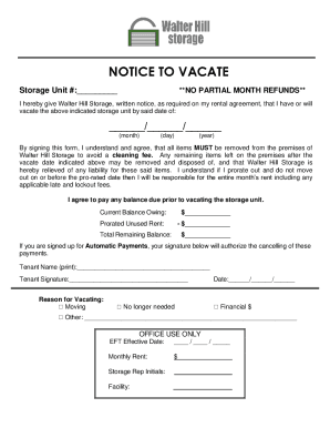 Fillable Online How to handle Self Storage evictions and difficult ...