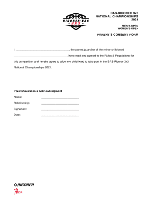 Fillable Online bas org Parent's Consent Form - USys.SG Fax Email Print ...