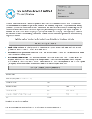 Fillable Online certified ny Wine Application Fax Email Print - pdfFiller