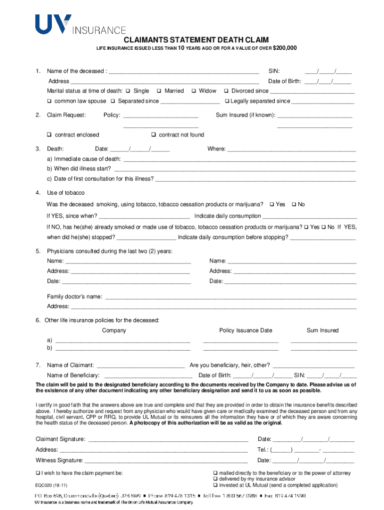 Fillable Online Life Policies: definitions: 'claim value' - HMRC internal manual Fax Email Print ...